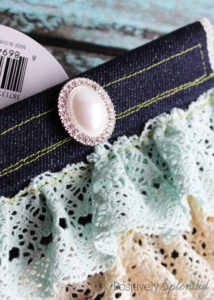 Denim and Lace Ruffled Pouch - Positively Splendid {Crafts, Sewing ...