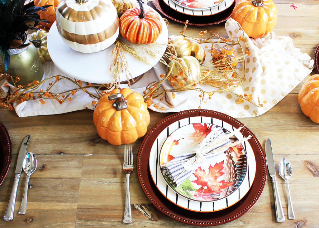 Colorful Fall Tablescape #BHGLiveBetter - Positively Splendid {Crafts ...