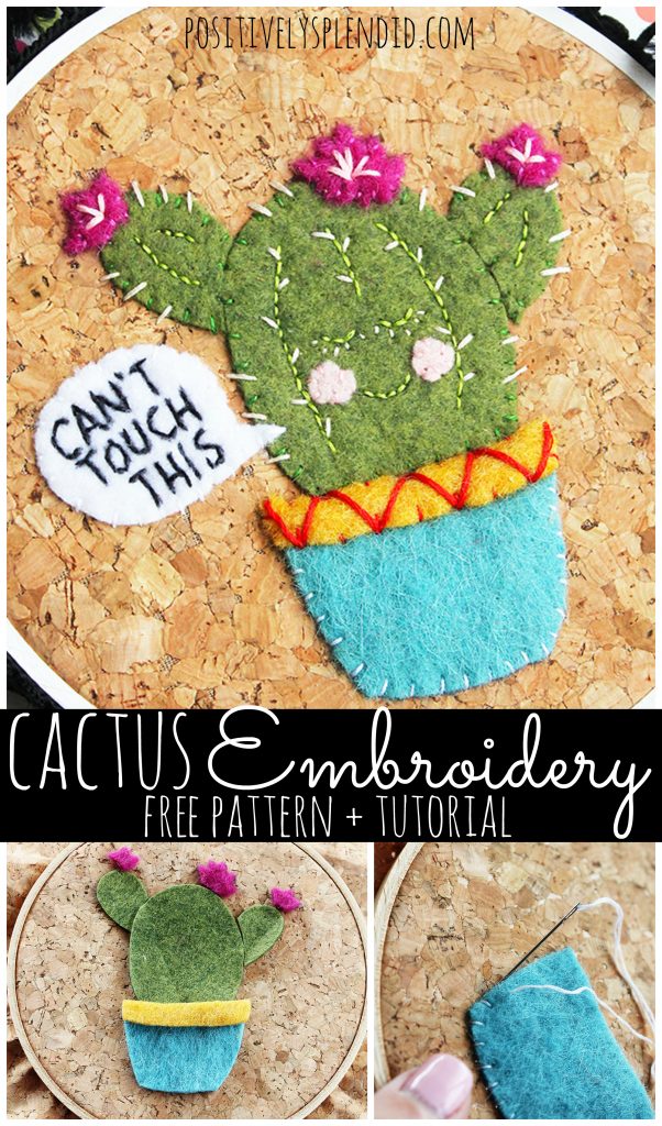 Cactus Embroidery Pattern + DMC Prize Pack GIVEAWAY! - Positively ...