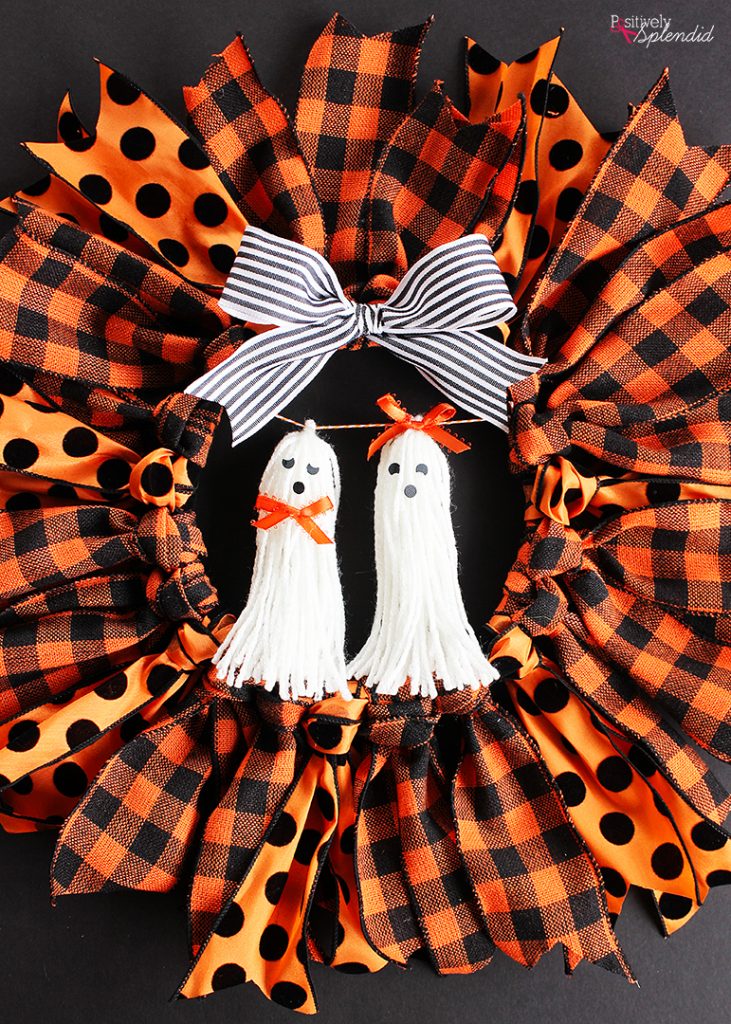 Halloween Ribbon Wreath - Positively Splendid {Crafts, Sewing, Recipes ...