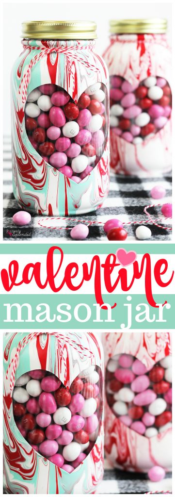 Marbled Valentine Mason Jar - Positively Splendid {Crafts, Sewing ...