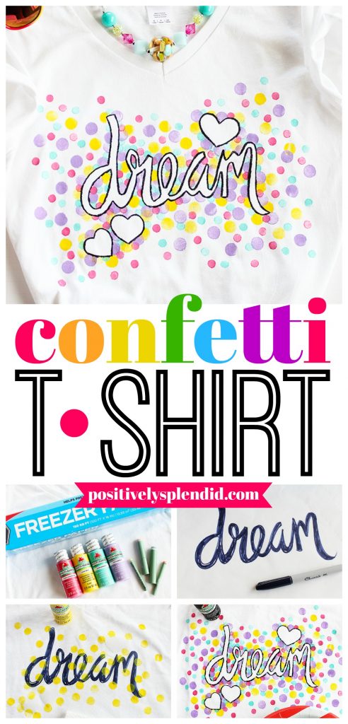 Confetti Freezer Paper Shirt - Positively Splendid {Crafts, Sewing ...