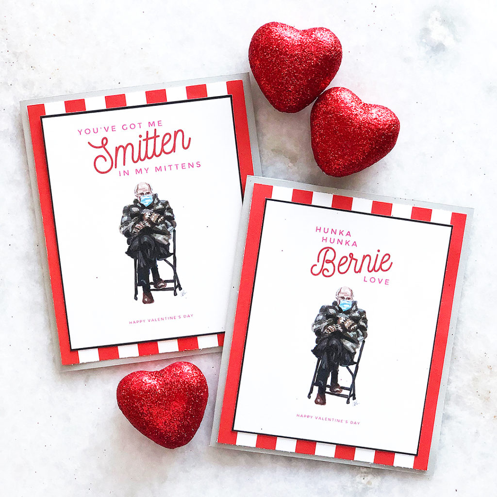 Free Printable Bernie Valentines - Positively Splendid {Crafts, Sewing ...