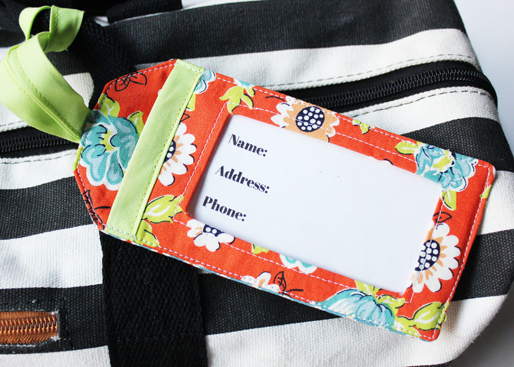 How to Sew a Luggage Tag - Positively Splendid {Crafts, Sewing, Recipes ...